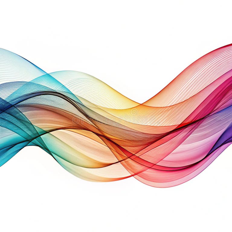 Abstract Geometric Wave Symbolizing Fluidity Stock Illustration ...