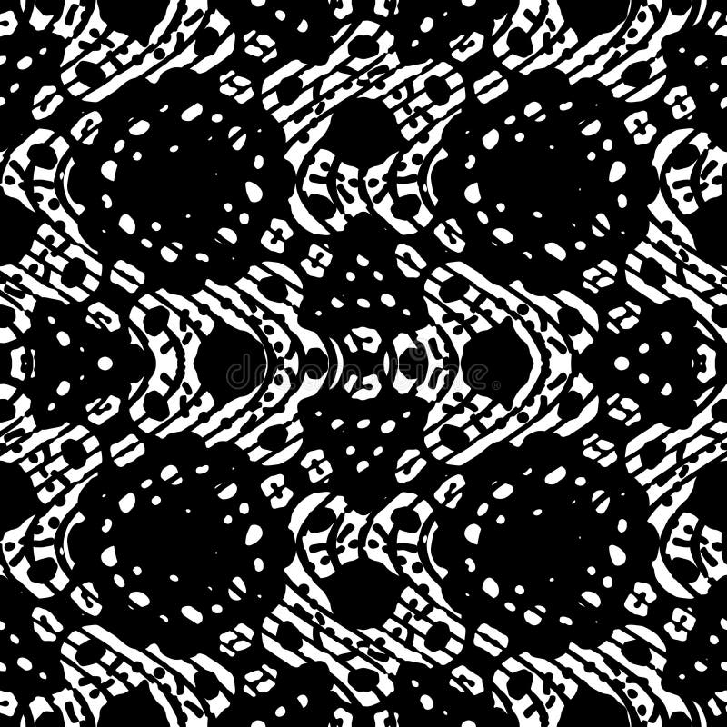 Modern Geometric Wavy Pattern. Seamless Fashion Design Tile in Black ...