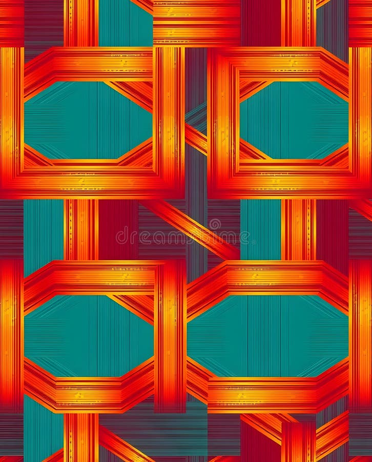 Energetic Geometric Design with Bold Gradients and Symmetry, Seamless ...