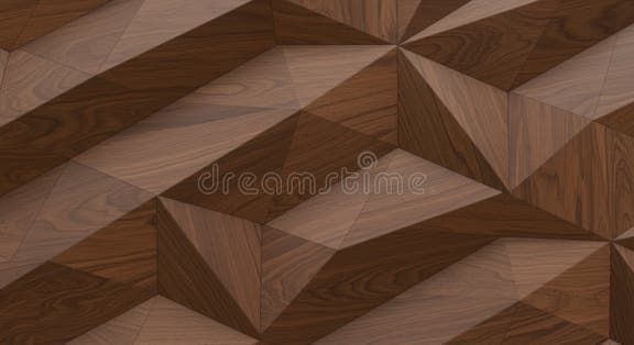 Modern Geometric Wood Panel Pattern, Brown Triangle Design, Unique Wall ...