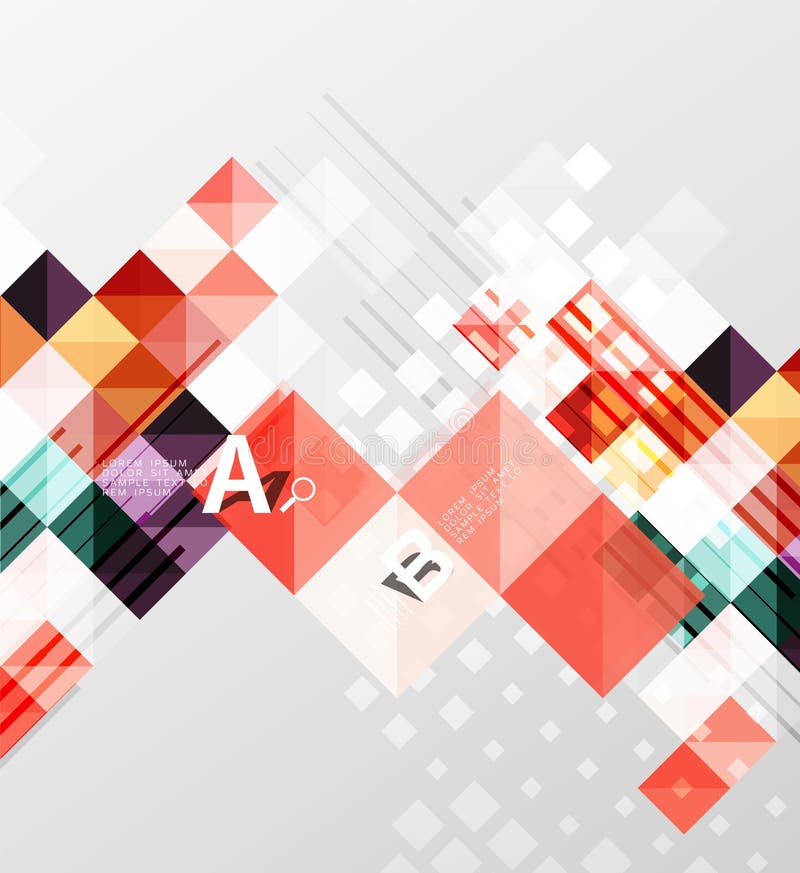 Modern Geometrical Abstract Background, Squares Stock Vector ...