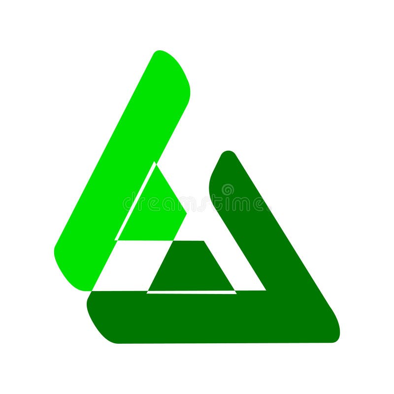 Modern Geometry Logo Design. Green Sign Stock Vector - Illustration of ...