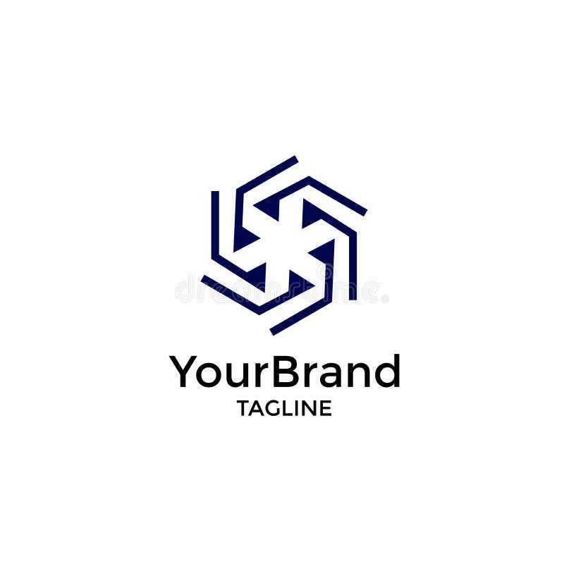 Modern Geometry Logo Template Stock Vector - Illustration of logo ...