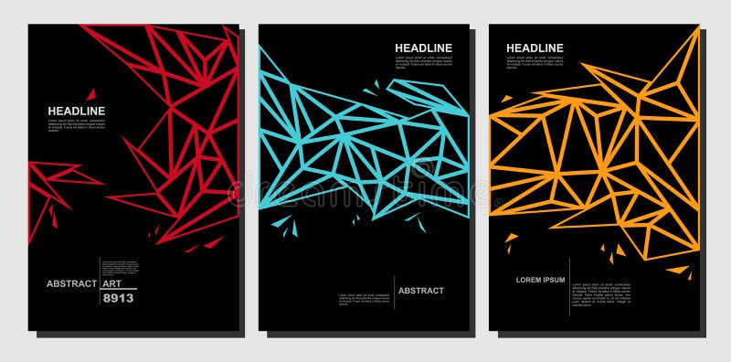 Modern Geometry Polygons Line Design Stock Illustration - Illustration ...