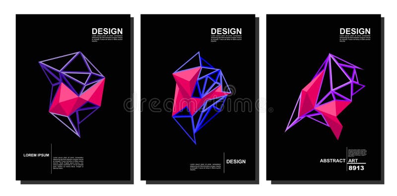 Modern Geometry Polygons Line Design Stock Illustration - Illustration ...