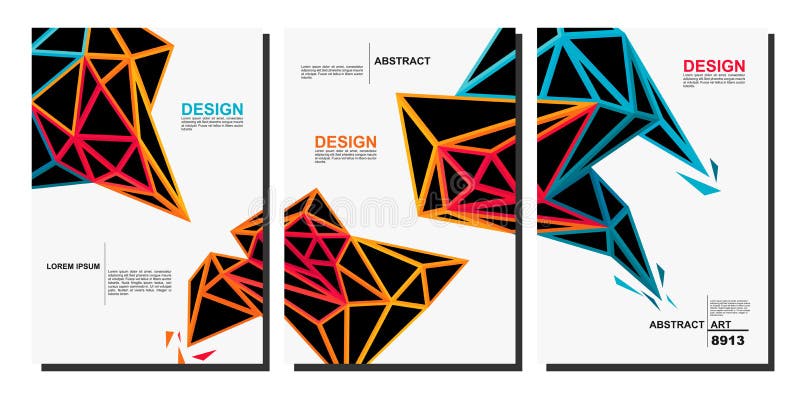 Modern Geometry Polygons Line Design Stock Illustration - Illustration ...