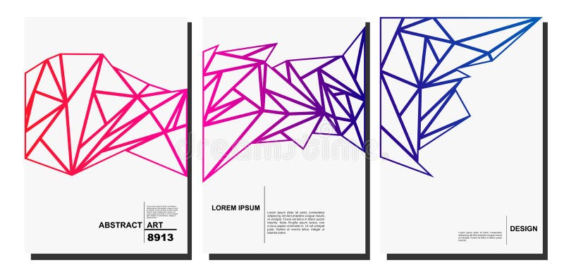 Modern Geometry Polygons Line Design Stock Illustration - Illustration ...