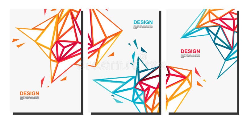 Modern Geometry Polygons Line Design Stock Illustration - Illustration ...