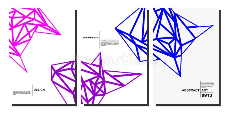 Modern Geometry Polygons Line Design Stock Illustration - Illustration ...
