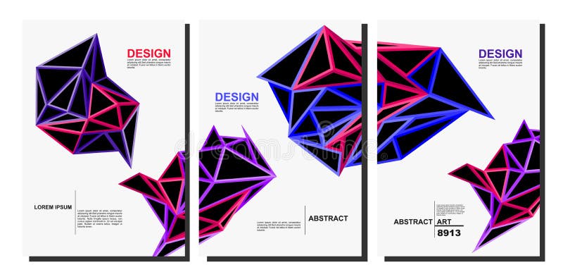 Modern Geometry Polygons Line Design Stock Illustration - Illustration ...