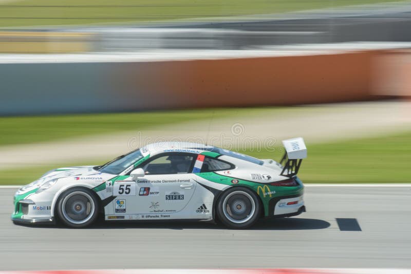 Modern Germany Fast Car Porsche 911 Driving in the Track Editorial ...