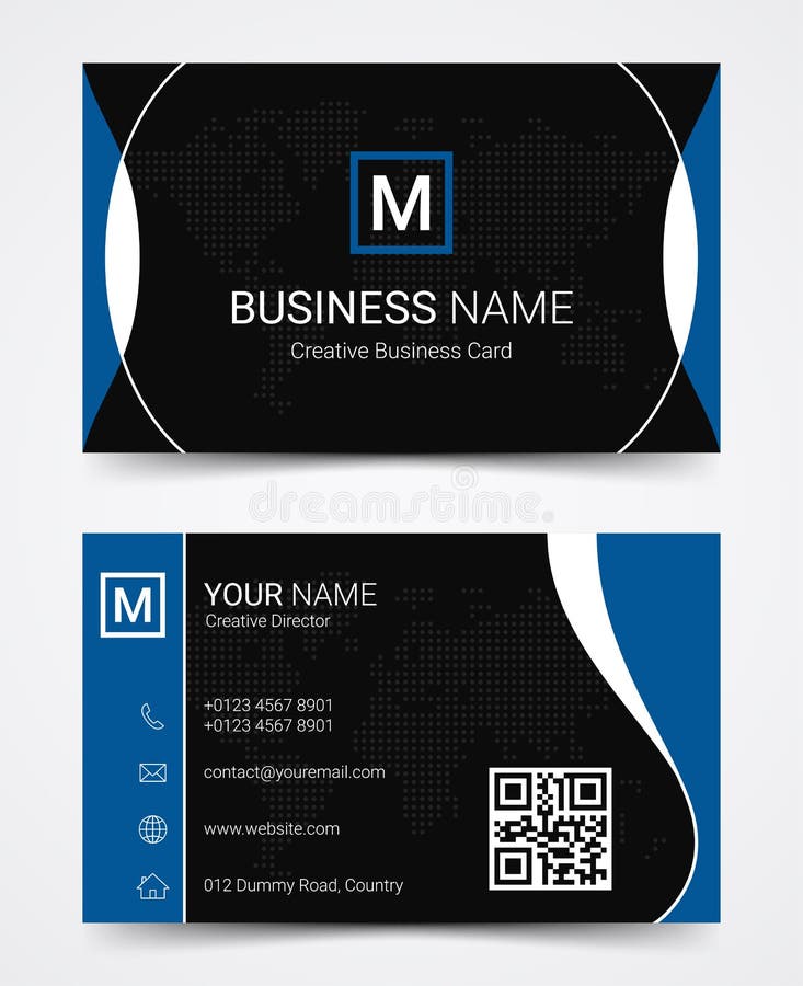 Modern Gestaltete Visitenkarten-Designvorlage Vektor Abbildung ...