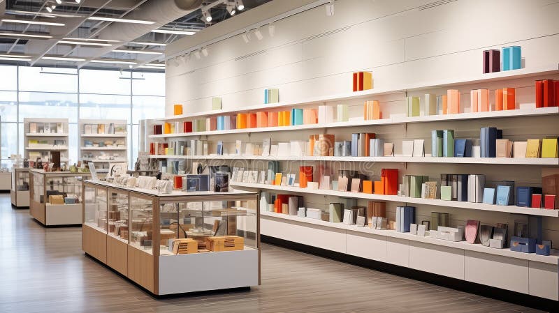 Modern gift store stock illustration. Illustration of design - 375773799