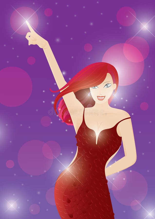 Modern Girl Dancing. Vector Illustration Decorative Design Stock Vector ...