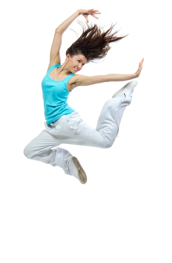 Modern Girl Jumping Dancing Stock Image - Image of master, party: 25069291