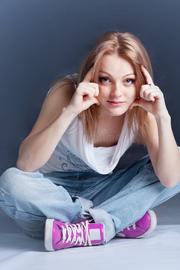 Modern girl portrait stock image. Image of teenager, modern - 22413971