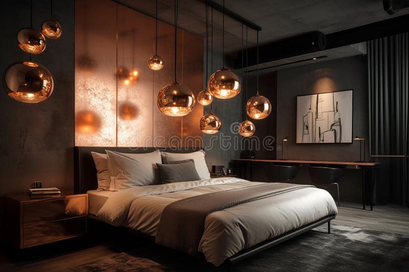 Modern and Glamorous,standard Room, Industrial Grey Stone Stock ...