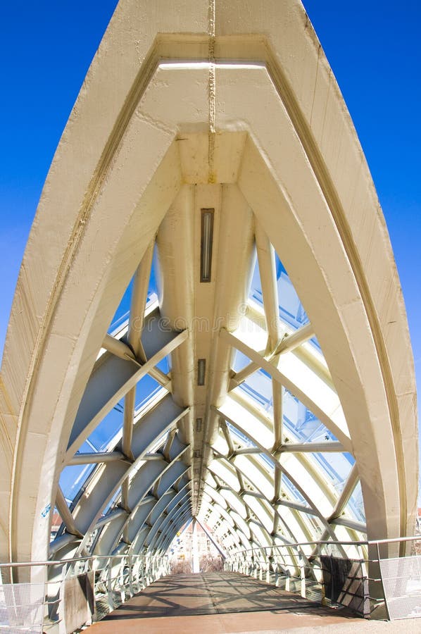 Modern glass bridge stock image. Image of city, glass - 28708101