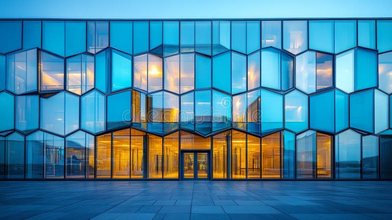 Modern Glass Building Facade Stock Illustration - Illustration of floor ...