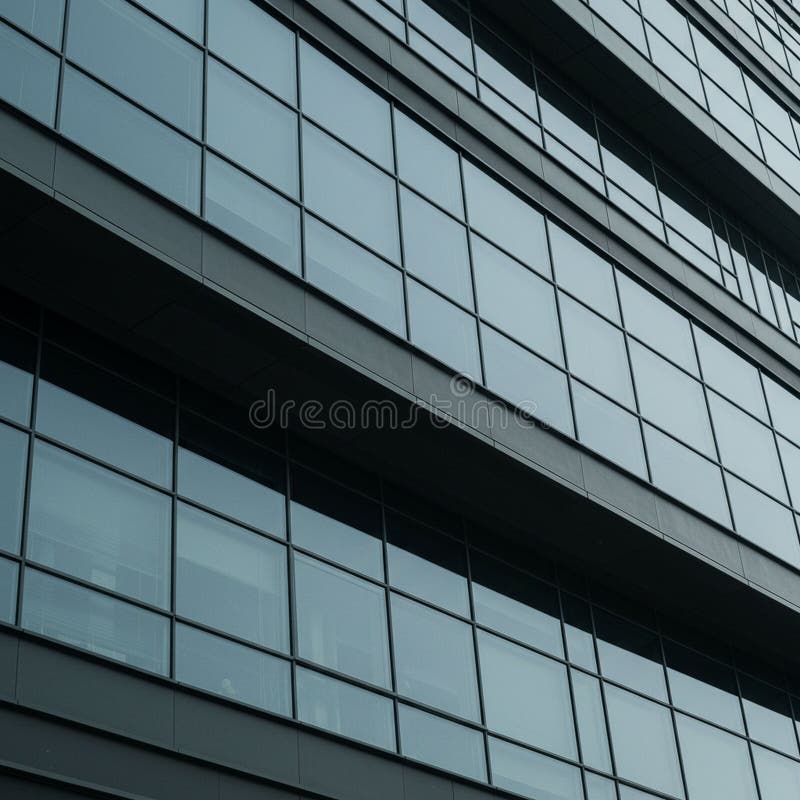 Modern Glass Building Facade with Expansive, Reflective Windows ...