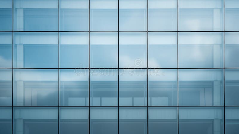Modern Glass Building Facade with Reflective Windows Stock Illustration ...