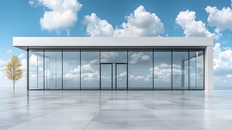 Modern Glass Building with a Minimalist Design Stock Photo - Image of ...