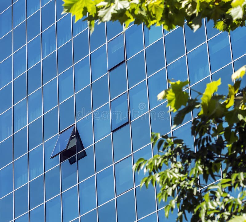 Modern glass building stock image. Image of property - 79054883