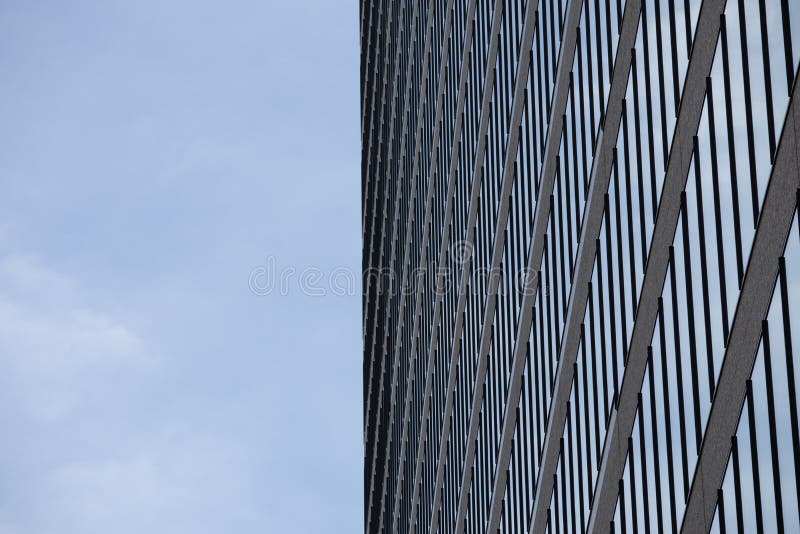 Modern Glass Building Pattern Against Blue Sky Stock Photo - Image of ...