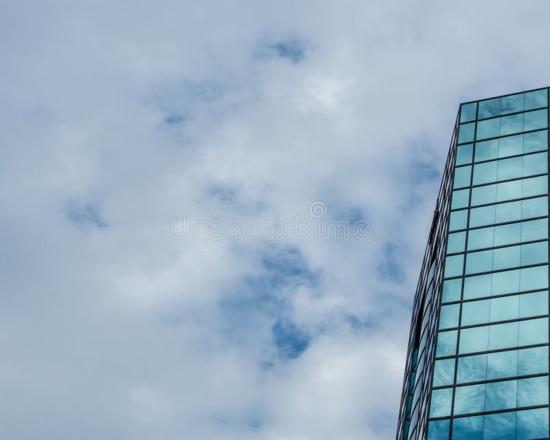 Modern Glass Building Reflecting Sky Stock Photo - Image of exterior ...