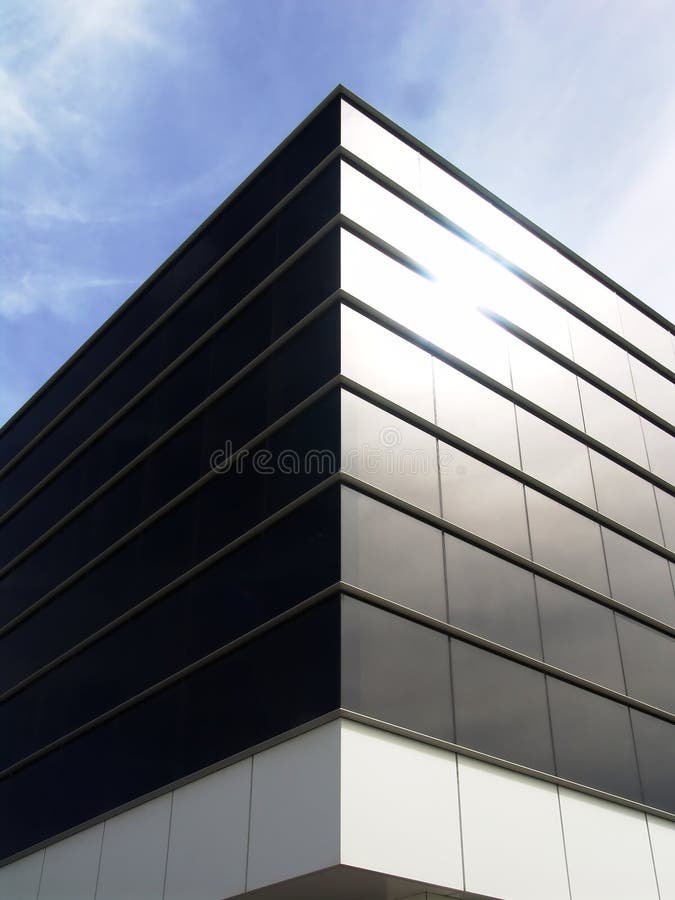 Modern Glass Building and Sky Stock Photo - Image of high, black: 4643906