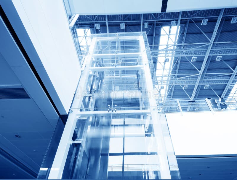 Glass elevator stock image. Image of futuristic, hallway - 5117199