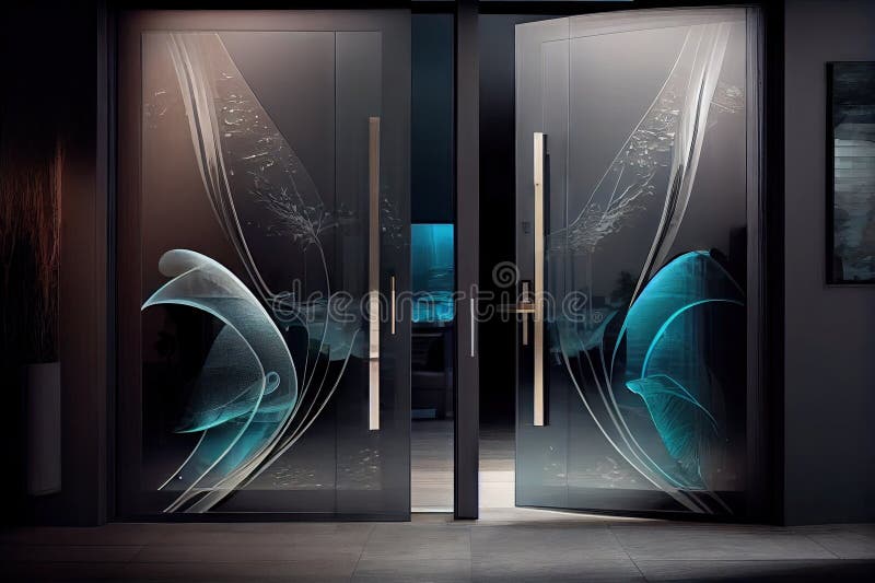 Modern Glass Entrance Doors with Touch-sensitive Handles, for Easy and ...