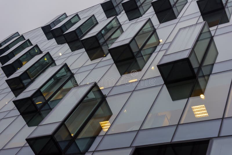 Modern Glass Facade of the Building Stock Photo - Image of block ...