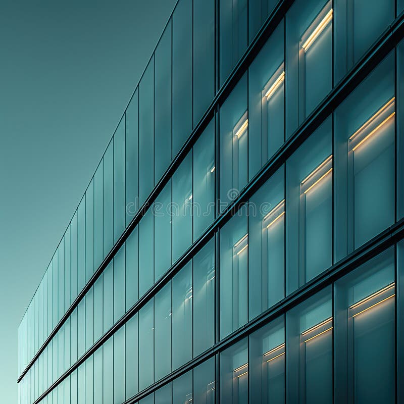 Modern Glass Facade stock illustration. Illustration of business ...