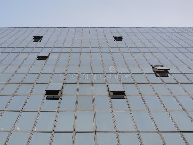 Modern Glass with Few Opened Windows Stock Image - Image of texture ...