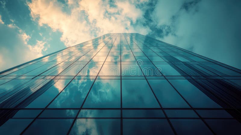 Modern Glass High Rise Building Stock Image - Image of early, modern ...