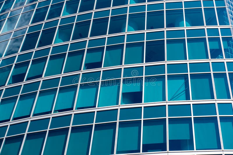 Modern Glass High-rise Buildings Stock Image - Image of large, facade ...