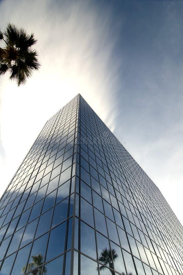 Modern Glass and Steel Office Tower Stock Photo - Image of architecture ...