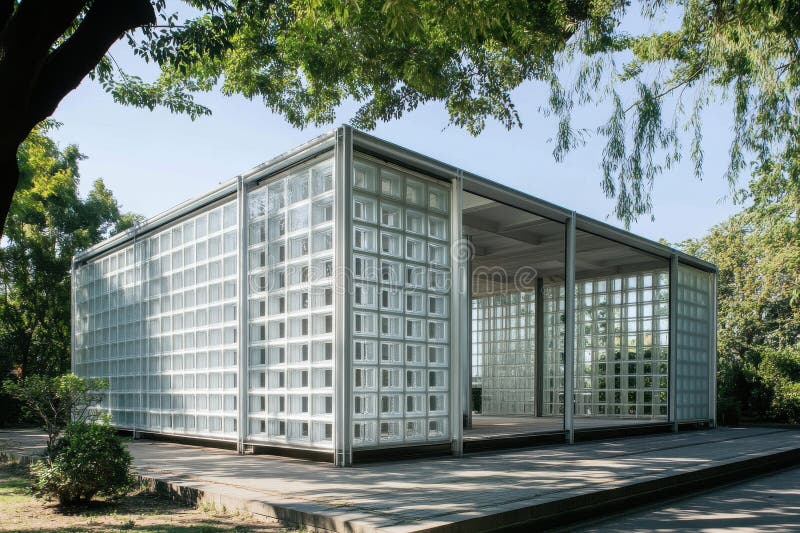 A Modern Glass Structure Surrounded by Greenery, Designed for Open ...