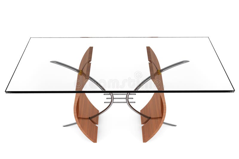 Modern glass table stock illustration. Illustration of furniture - 27062818