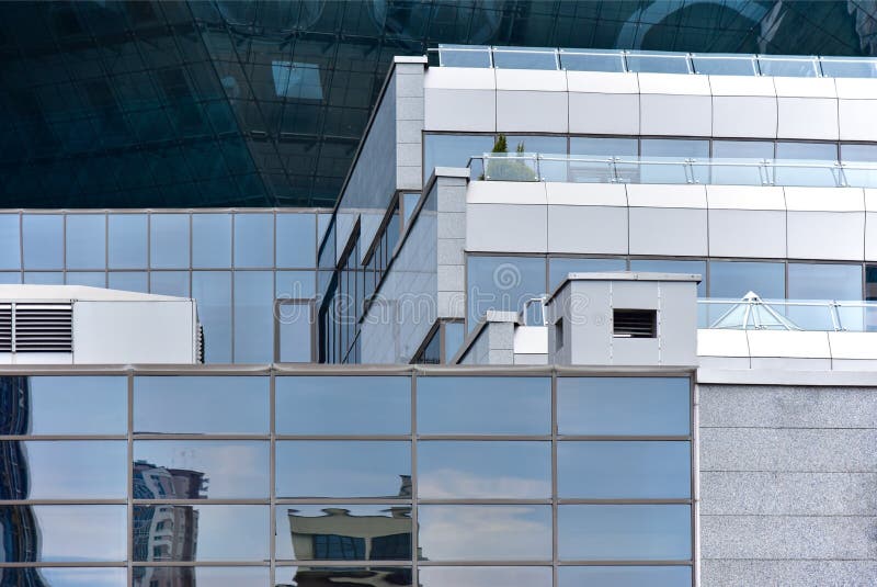 Modern Glass and Tile Building Stock Image - Image of city, window ...