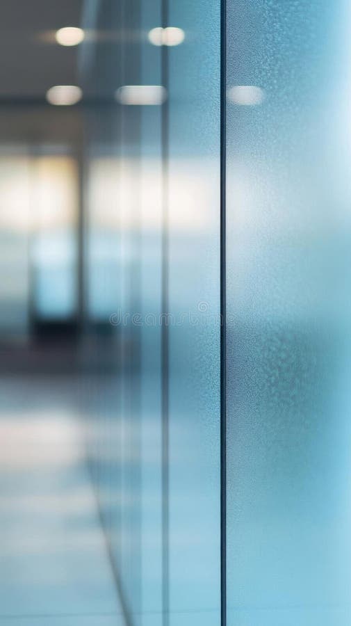 Modern Glass Walls Reflecting Light, Creating Abstract Design in Office ...