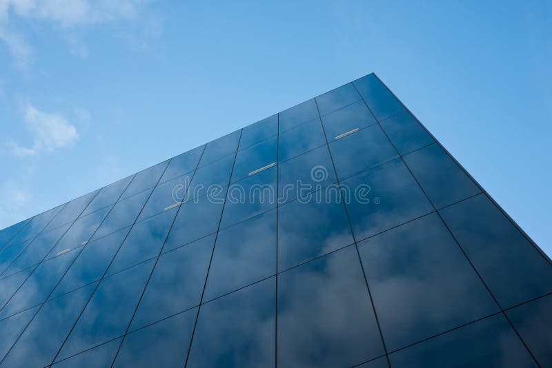 Modern glass window stock photo. Image of clouds, glass - 13329738