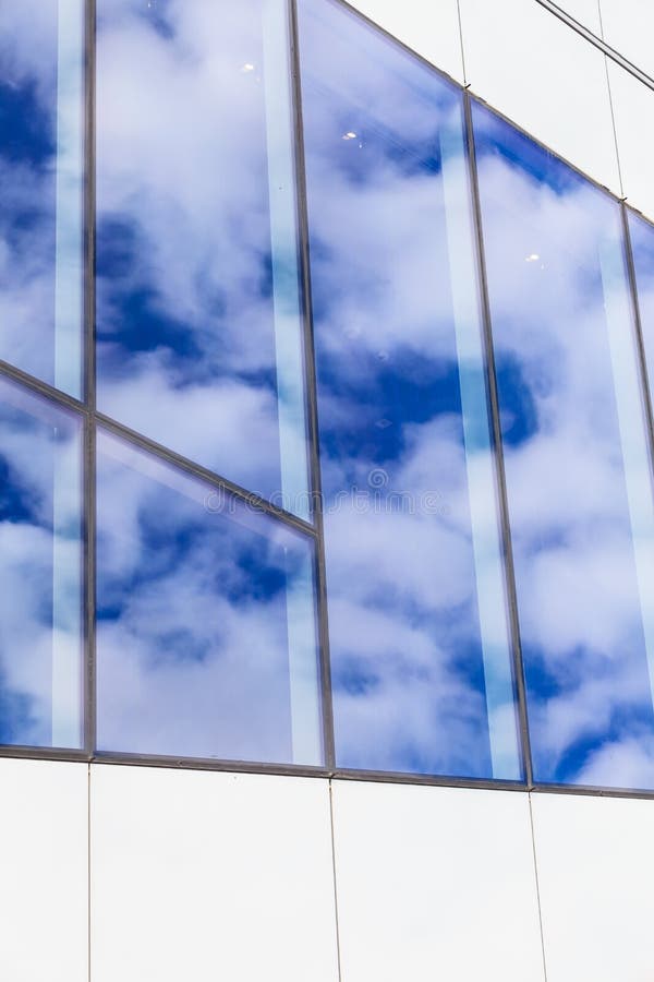 Modern Glass Window on Building. Stock Image - Image of architecture ...