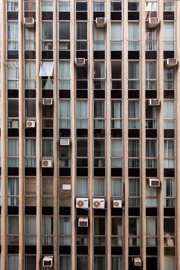 Modern Glass Windows in Concrete Building Facade - Urban Modern ...