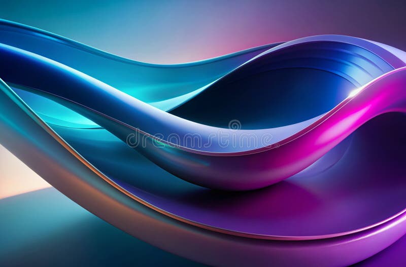 Modern, Glossy Design with Curved Surfaces, Highlighting Light and ...