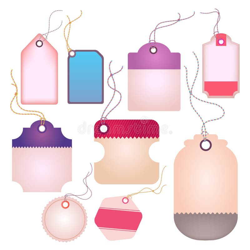 Modern Glossy Lady Tag and Labels Design (vector) Stock Vector ...