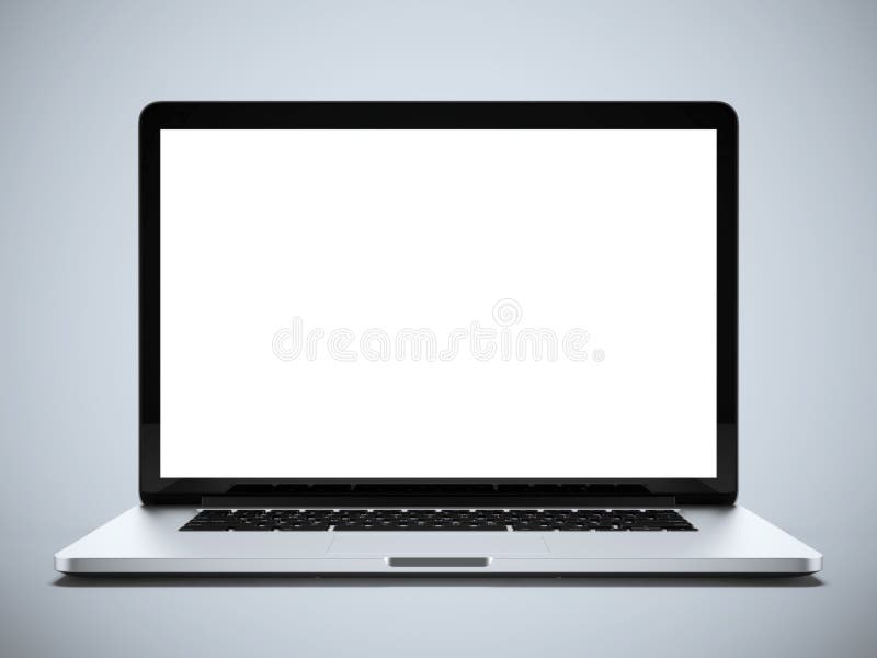 Modern glossy laptop stock illustration. Illustration of open - 52388341