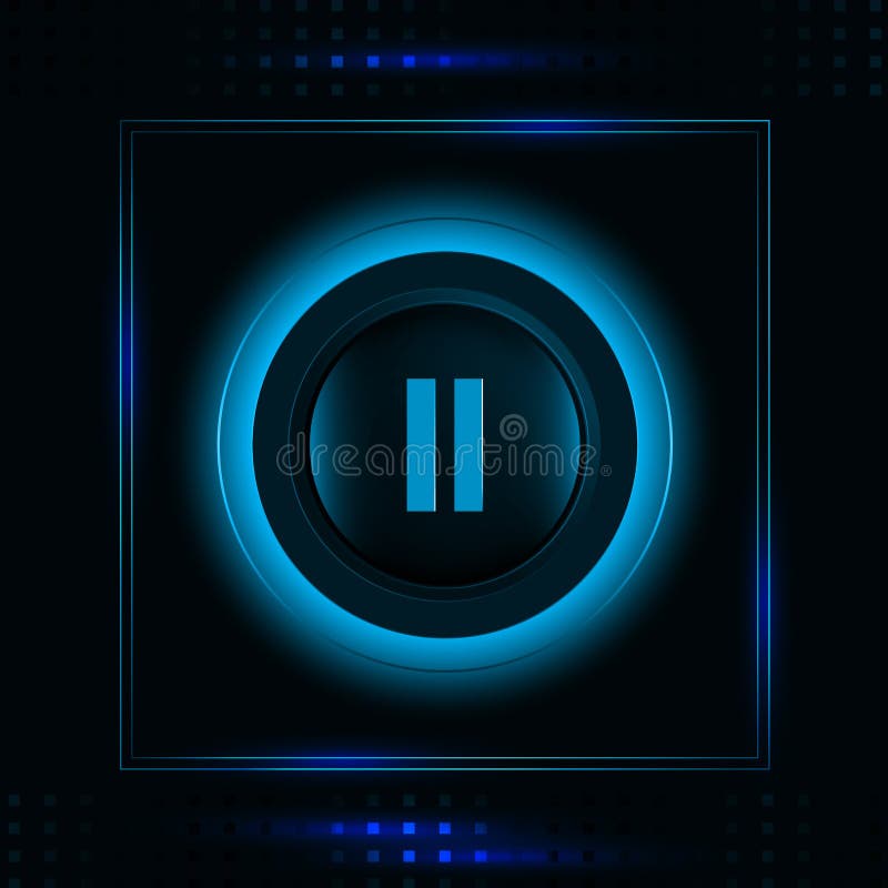 Pause icon blue stock illustration. Illustration of macro - 4821470