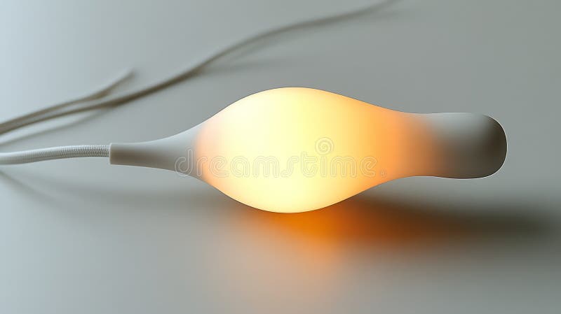 Modern Glowing Lightbulb on a Smooth Surface. Stock Image - Image of ...